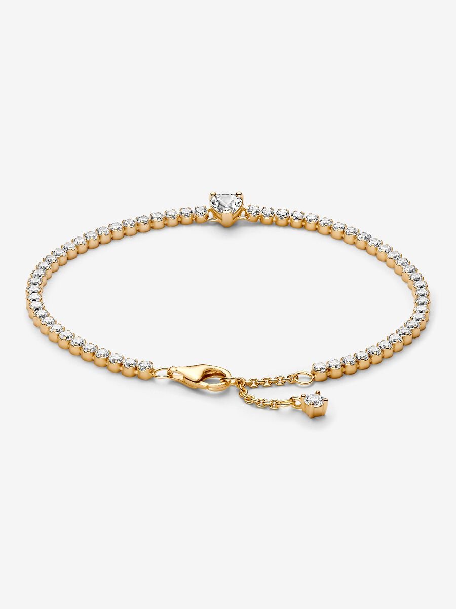 Sparkling Heart Tennis Bracelet - 560041C01 – Kavar