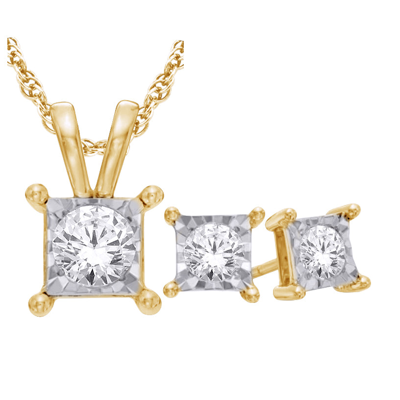 10 Karat Yellow Gold Laboratory Diamond 1.00CTW Set – Kavar