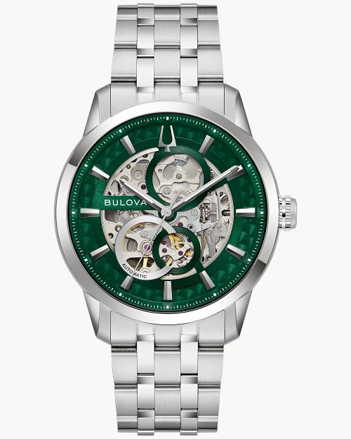 Bulova Sutton Classic Stainless Steel Automatic Watch-96A329 – Kavar