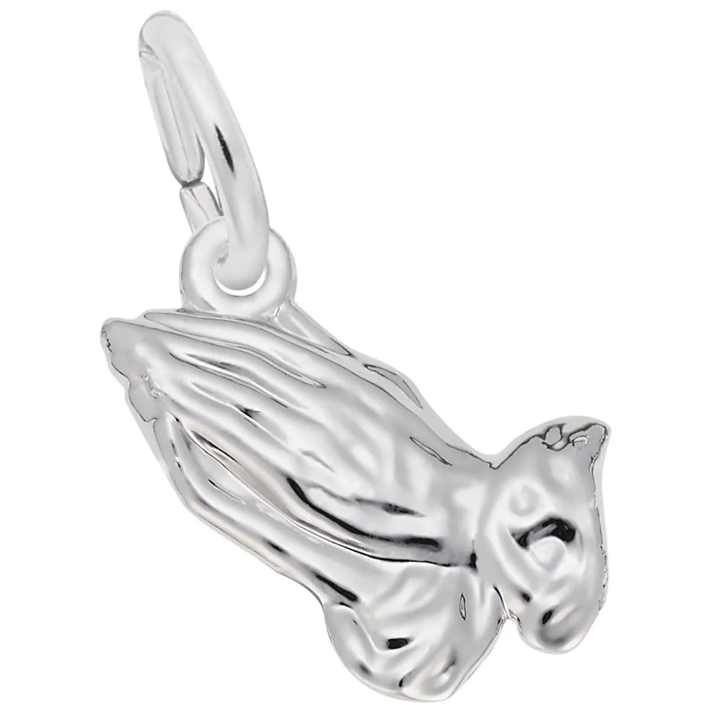 Sterling Silver Petite Praying Hands Charm – Kavar