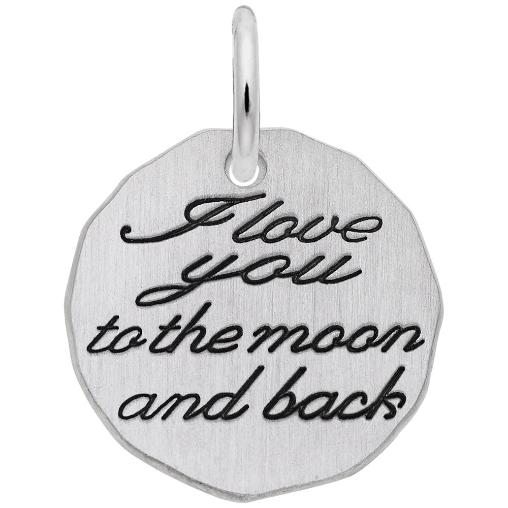 Sterling Silver Love You to the Moon and Back Charm – Kavar