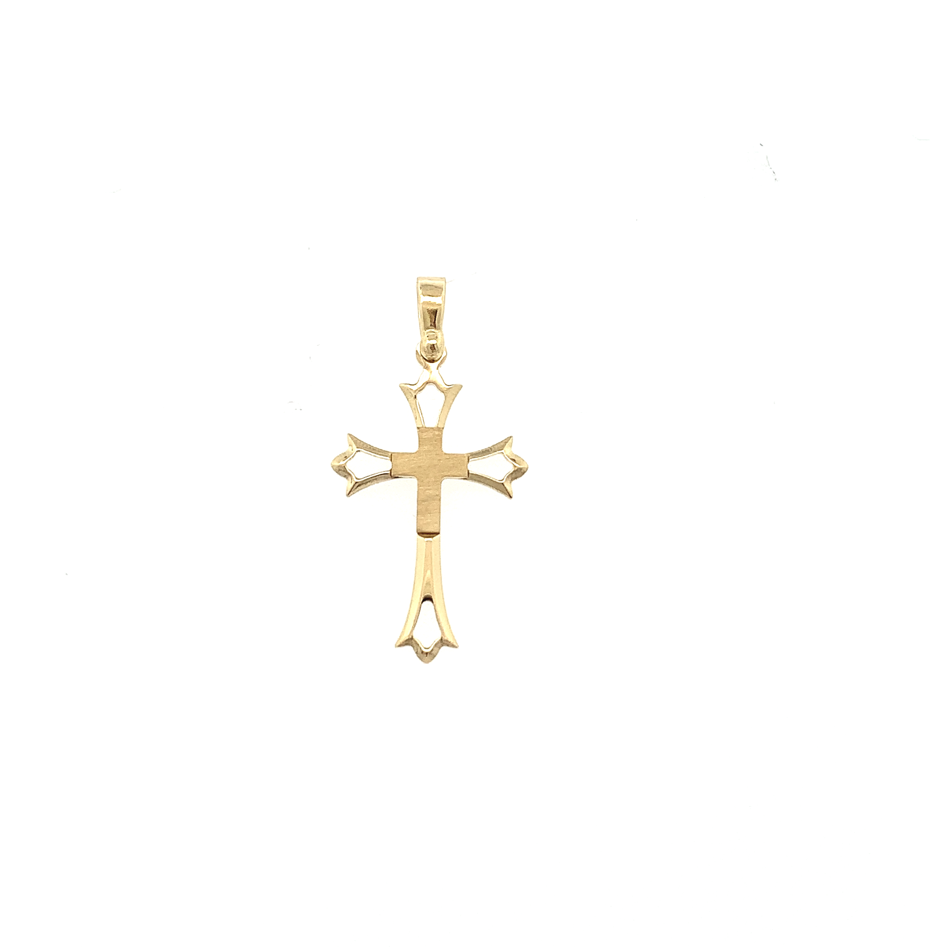 18 Karat Gold Open Cross Pendant – Kavar
