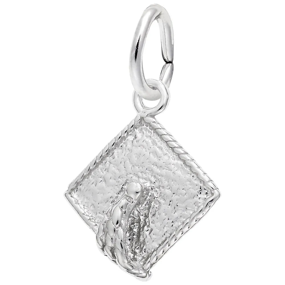 Sterling Silver Graduation Cap Charm – Kavar