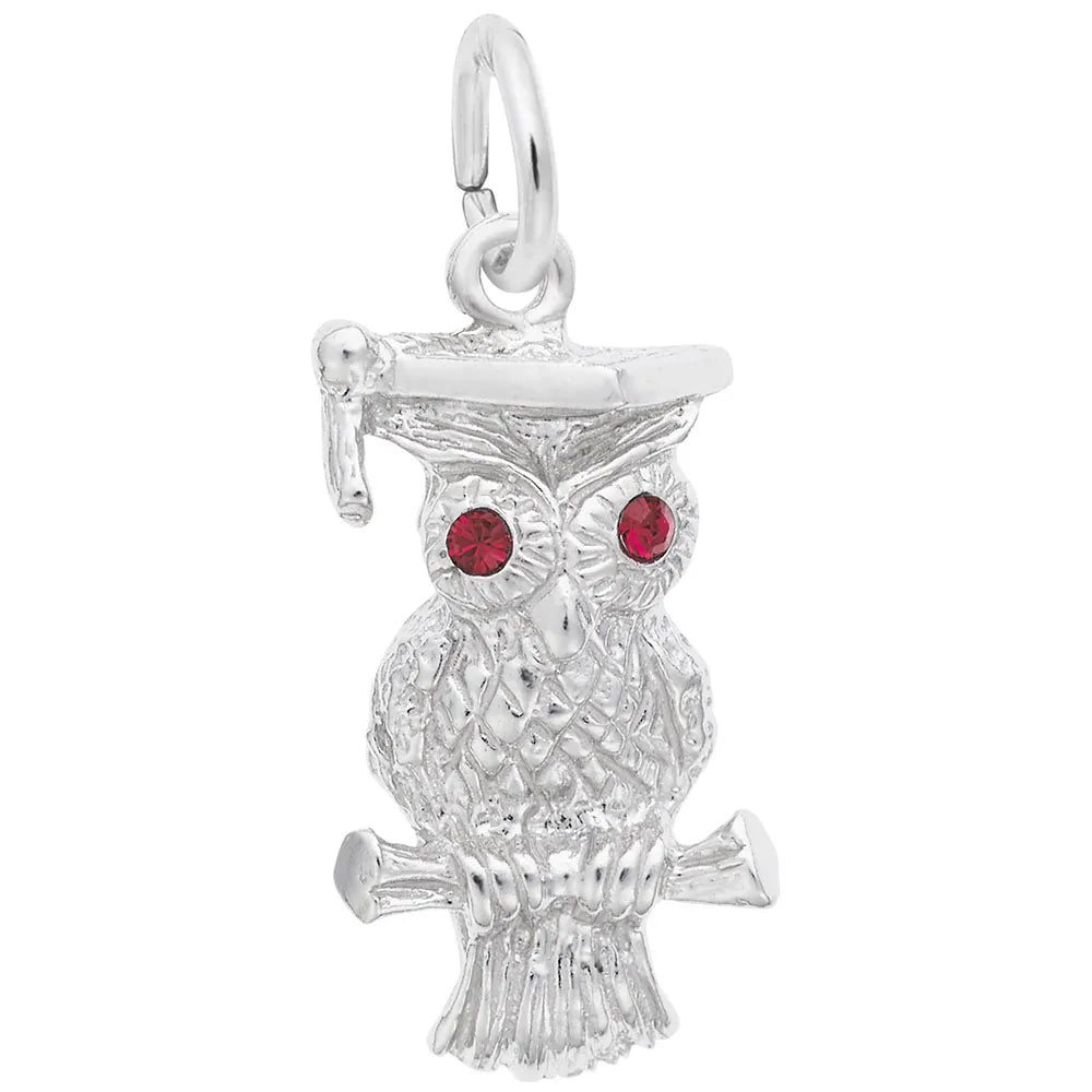 Sterling Silver Graduation Owl Charm – Kavar