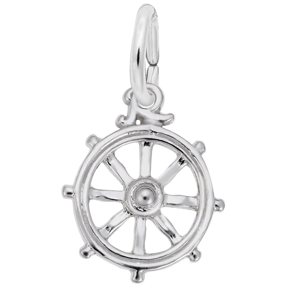 Sterling Silver Ships Wheel Charm – Kavar
